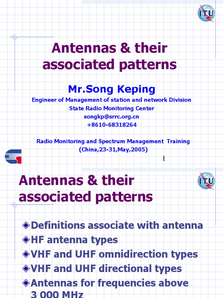 Antennas & Their Associated Patterns | PDF | Ultra High Frequency ...