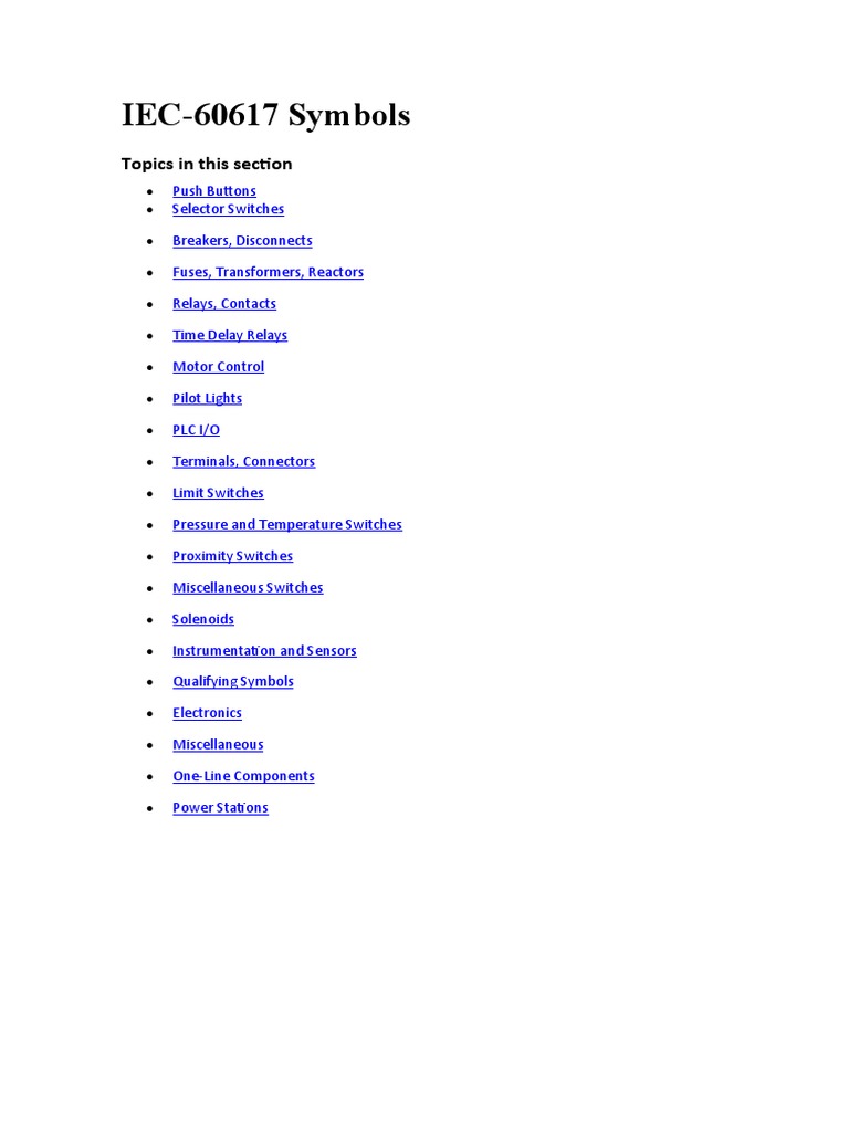 IEC-60617 Symbols AutoCAD Electrical | PDF | Relay | Electric Motor