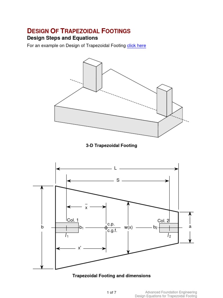Diseño Trapezoidal PDF | PDF | Beam (Structure) | Column