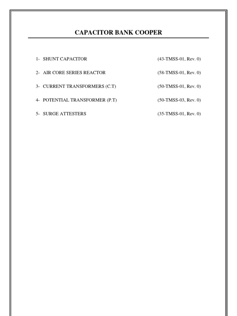 Capacitor Bank Cooper | PDF | Capacitor | Insulator (Electricity)