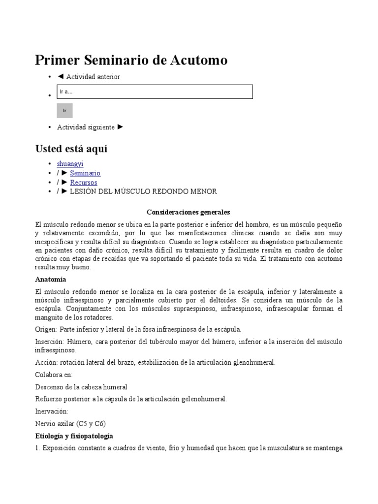 Redondo Menor | PDF | Hombro | Sistema musculoesquelético