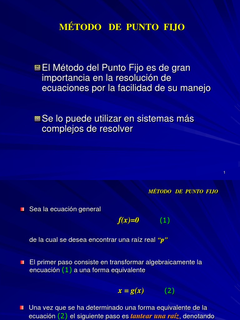 Metodo de Punto Fijo | PDF | Ecuaciones | Análisis