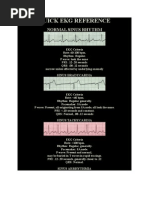 Basic EKG ECG Rhythms Cheatsheet | PDF | Electrocardiography | Cardiac ...