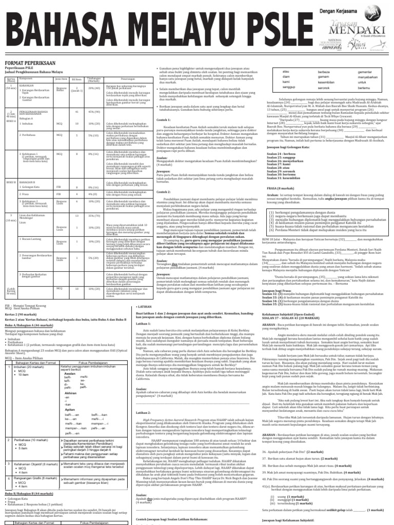 Psle Malay Final Final | PDF