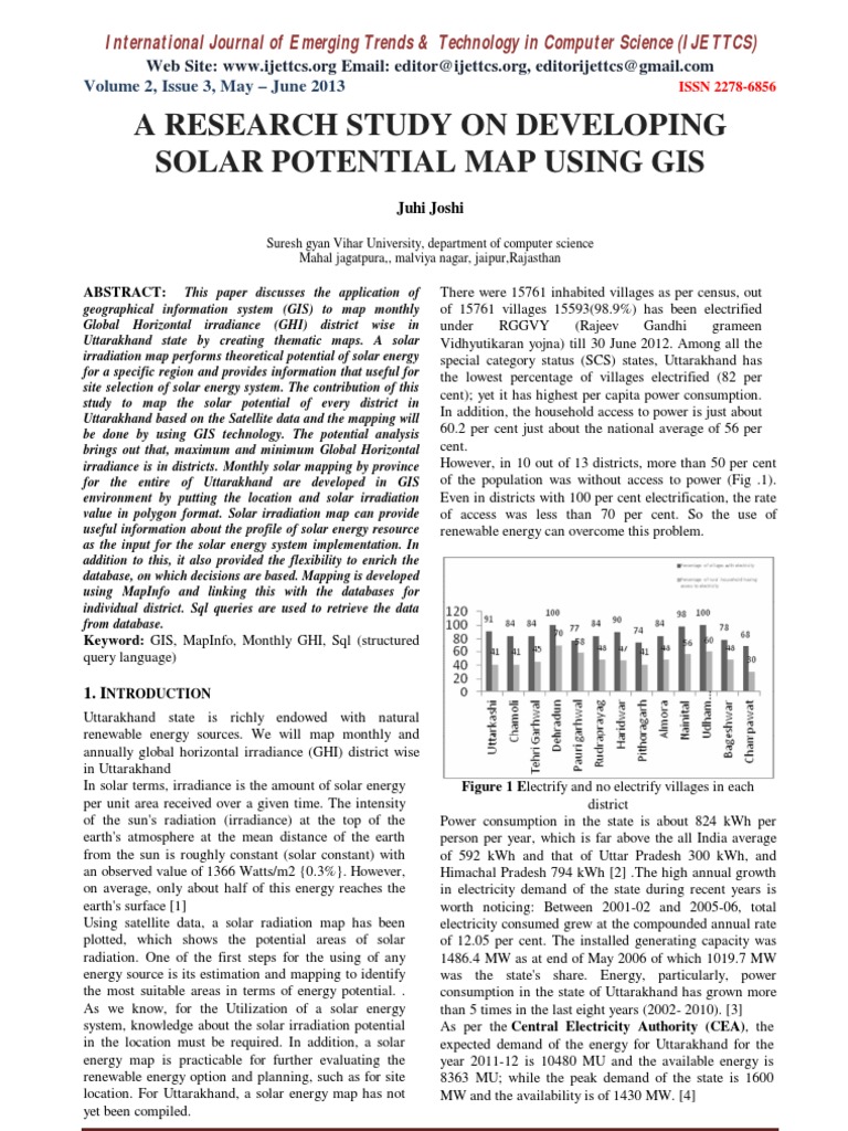 A Research Study On Developing Solar Potential Map Using Gis | PDF ...