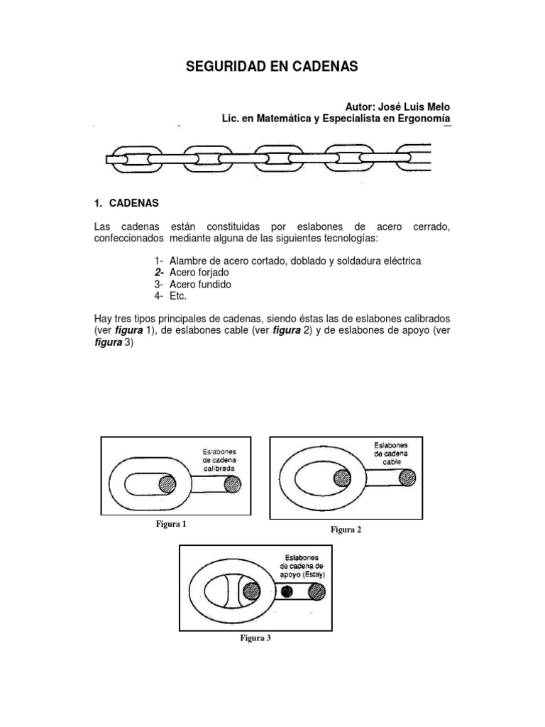 Seguridad de Las Cadenas de Eslabones | PDF