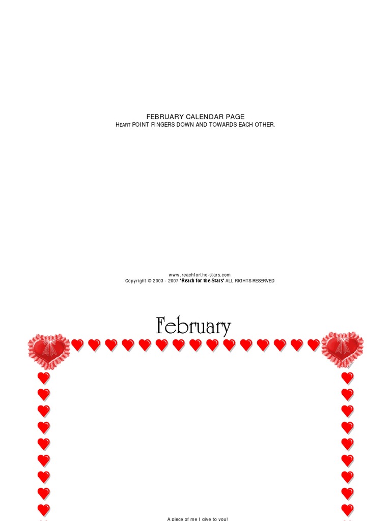 Monthly Handprint - February | PDF