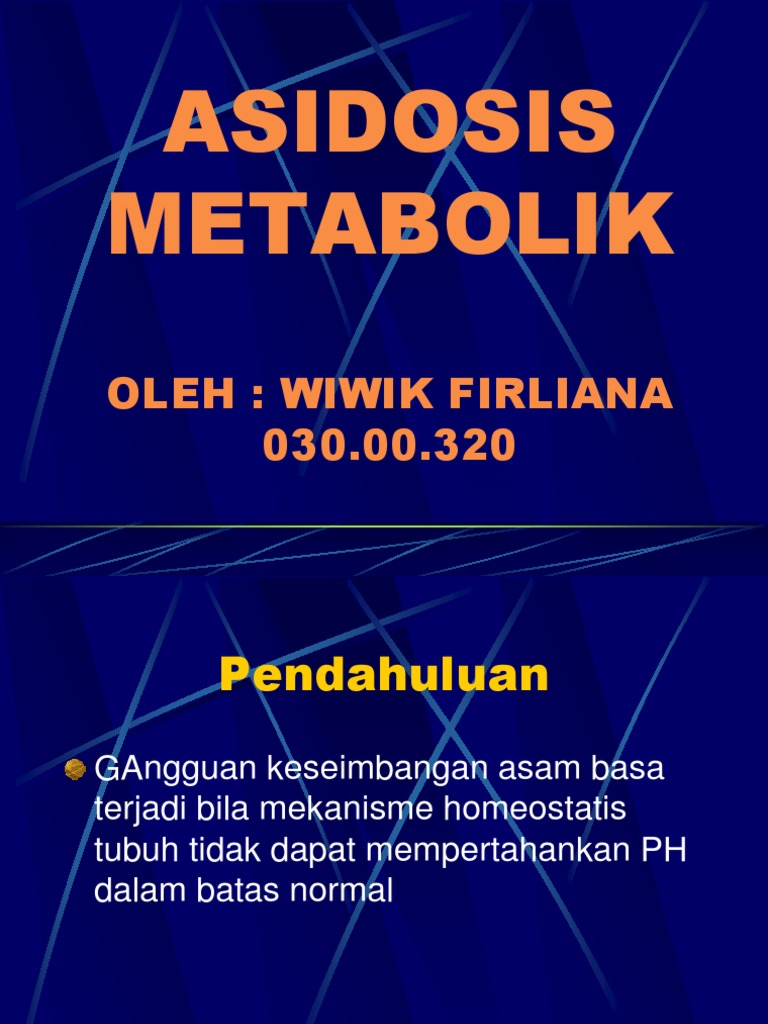 Asidosis Metabolik Wikwik Baru | PDF