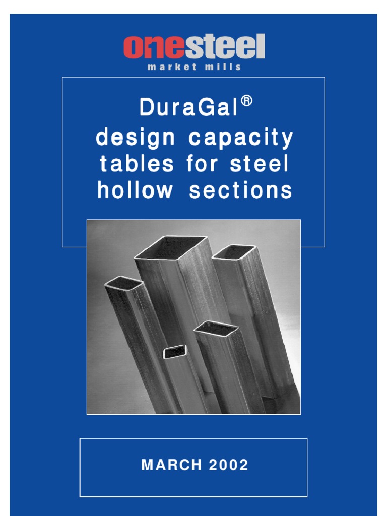 DuraGal - Design Capacity Tables for Steel Hollow Sections