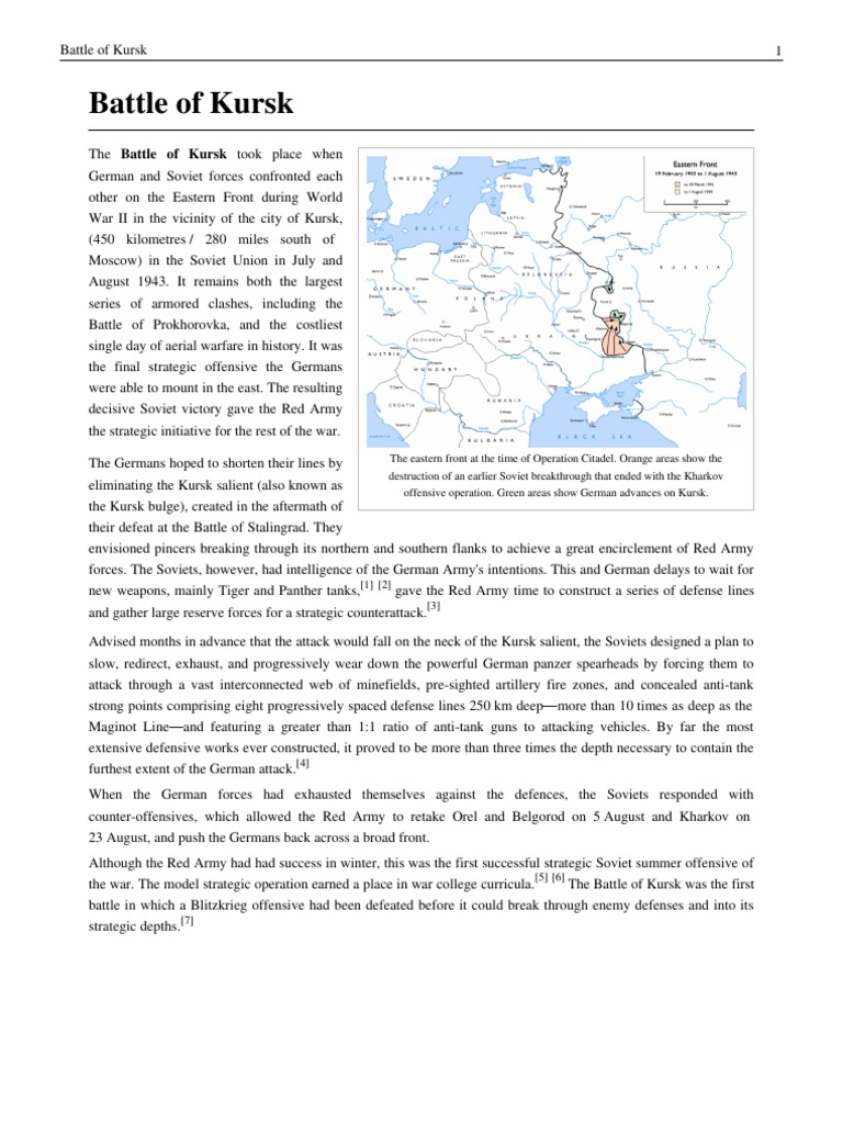 The Battle of Kursk | PDF | Battle Of Kursk | Anti Tank Warfare