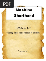 Module 1, Machine Shorthand | PDF | Shorthand | Computer Keyboard