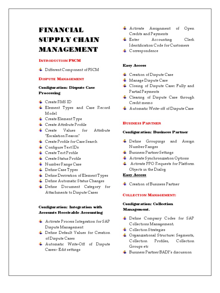 Sap Fscm Configuration And User Guide Pdf Sap Se Business Process