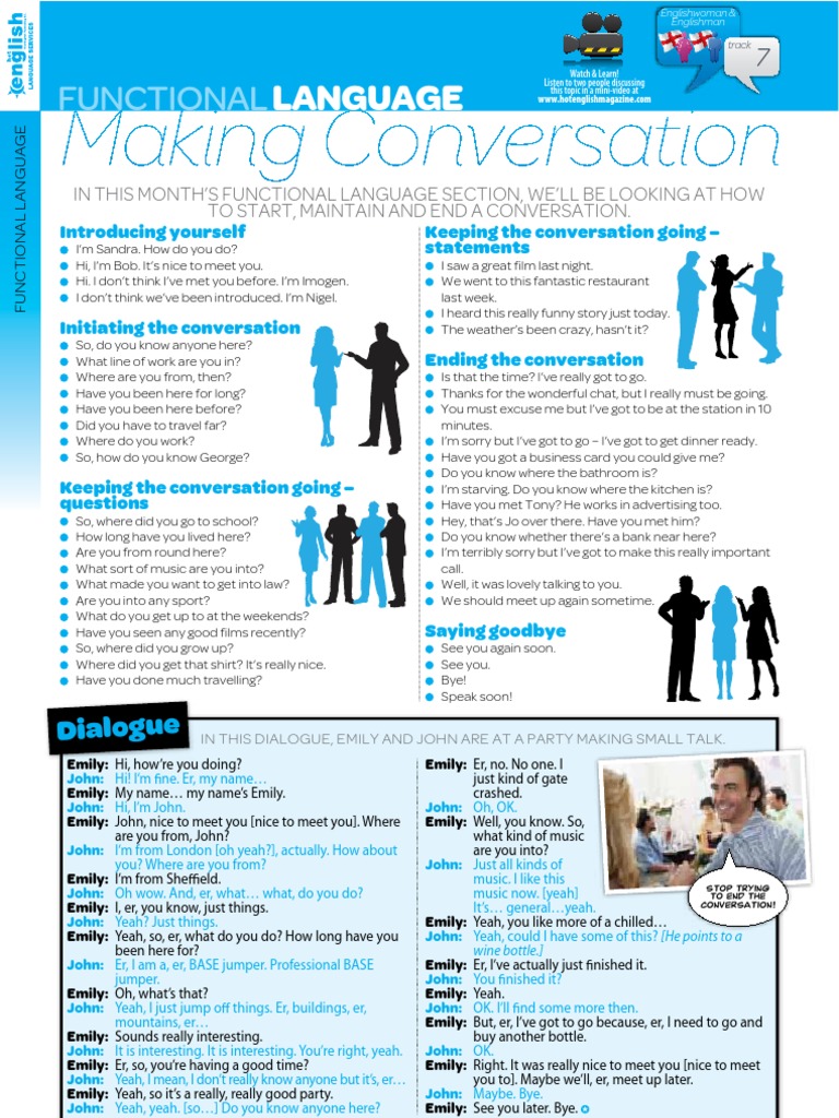 Starting, maintaining and ending conversations | PDF | Leisure