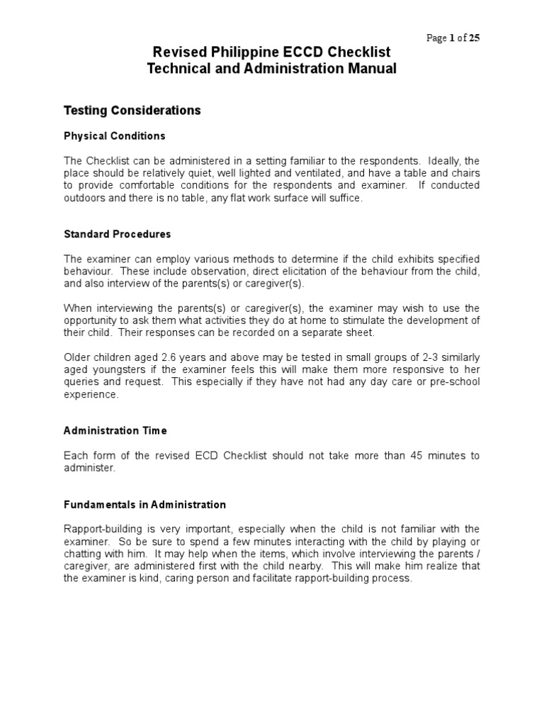 Revised Philippine e CCD Checklist | PDF | Shape | Test (Assessment)