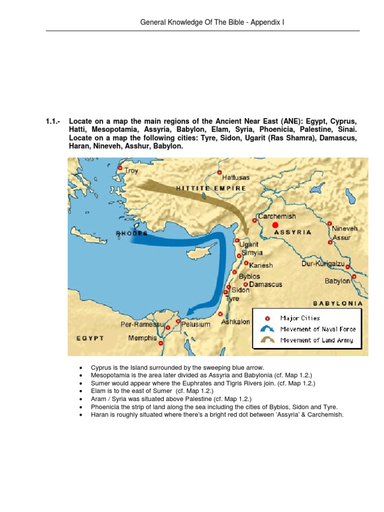 Maps - Gen. Kn. of The Bible | PDF | Assyria | Hittites