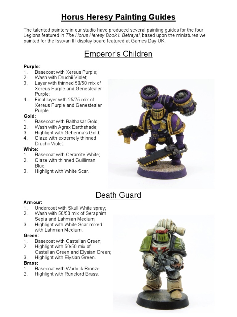 Horus Heresy Painting Guide | PDF | Paintings | Art Materials