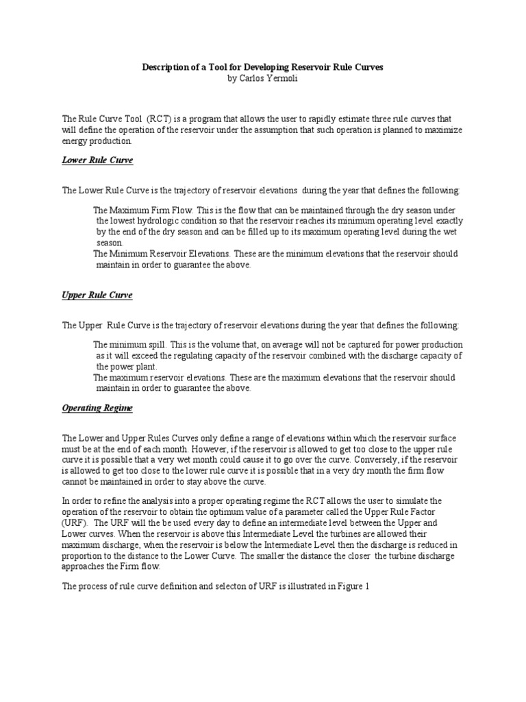 121 Reservoir Rule Curve Tool PDF | PDF | Reservoir | Trajectory