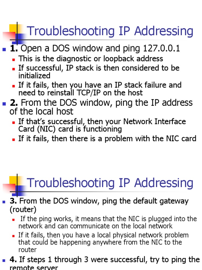 Troubleshooting IP Addressing and Determining IP Address Problems | PDF | Routing | Router ...