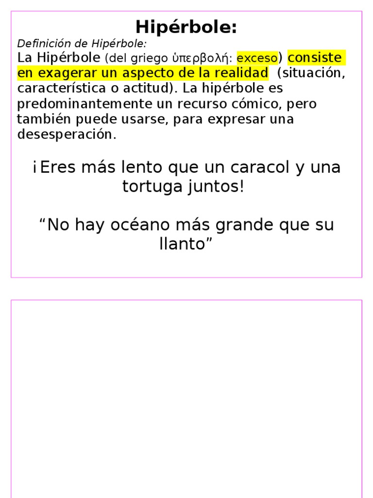 Definición y Ejemplos de Hipérbole | PDF