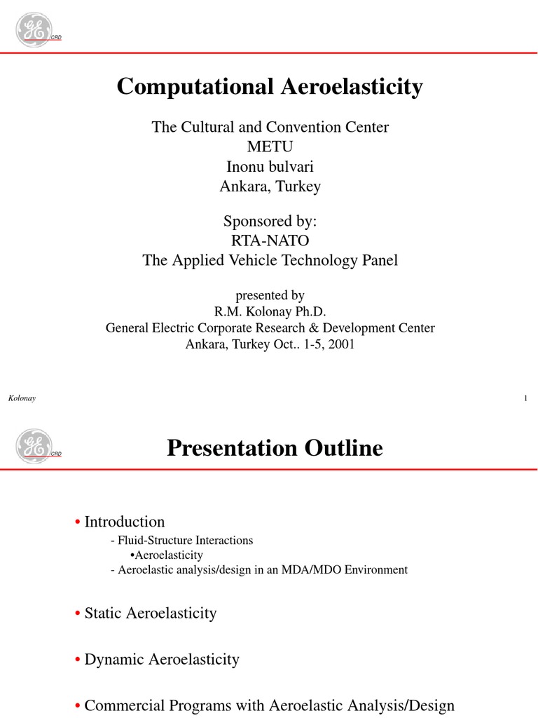 Ray Kolonay 1 Computational Aeroelasticity | PDF | Flight Dynamics (Fixed Wing Aircraft) | Aircraft
