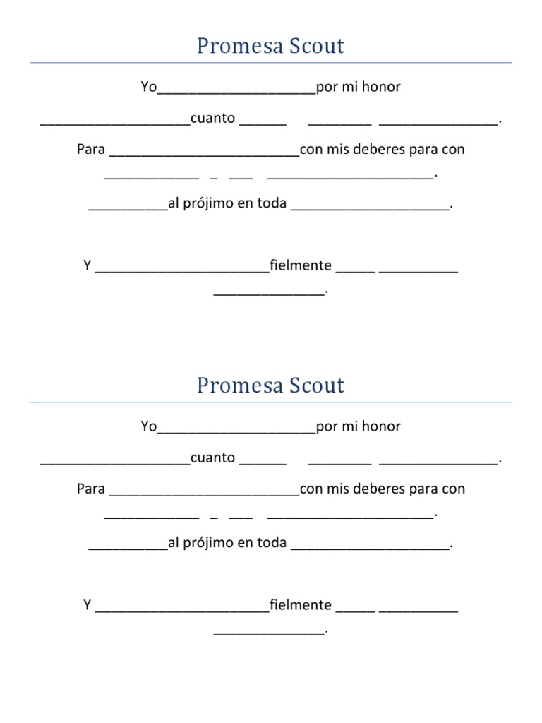 Promesa Scout | PDF