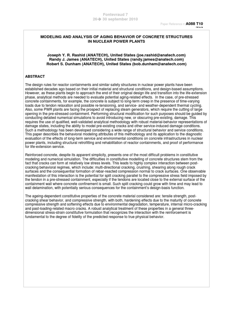 Anatech Concrete Material Modeling | PDF | Strength Of Materials ...