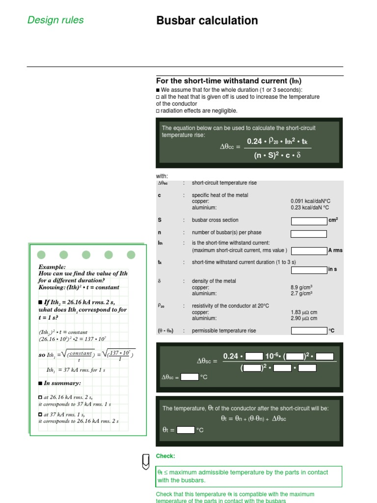 MV Busbar Design Guide | PDF | Electrical Resistivity And Conductivity ...