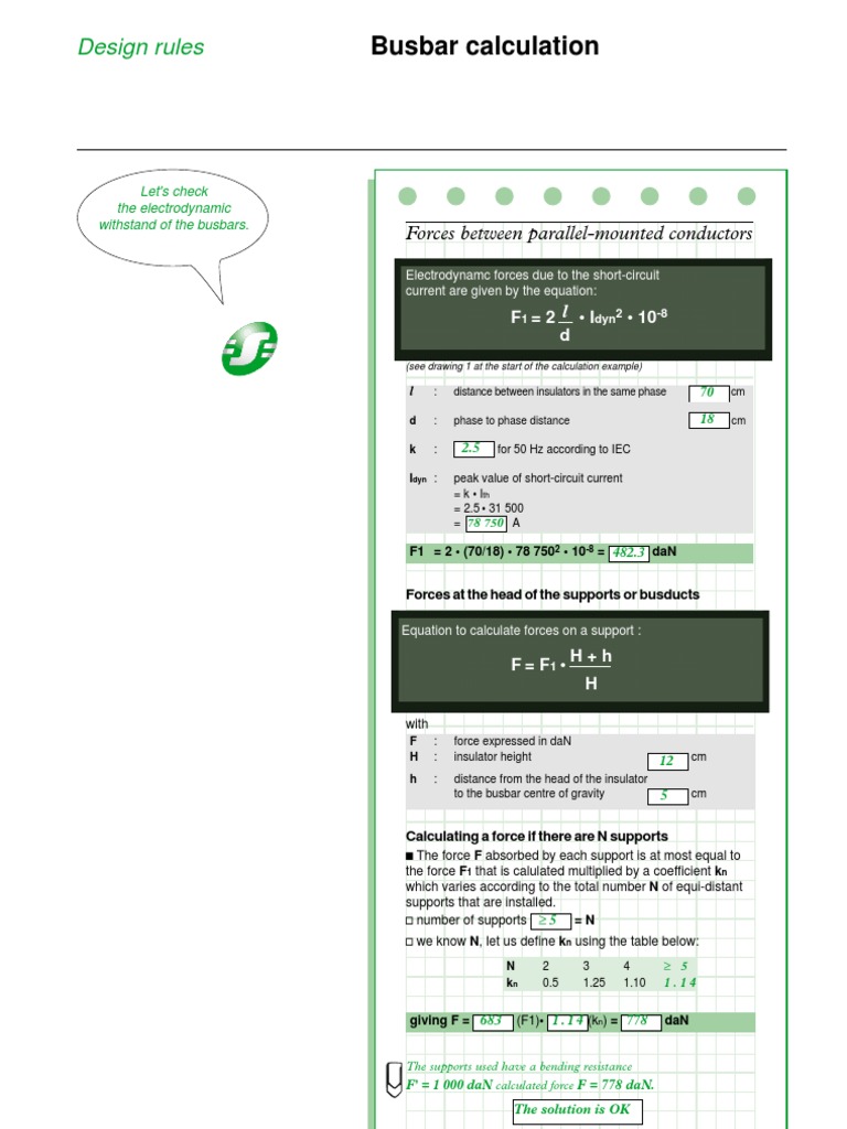 Busbar Calculation: Design Rules | PDF | Insulator (Electricity ...