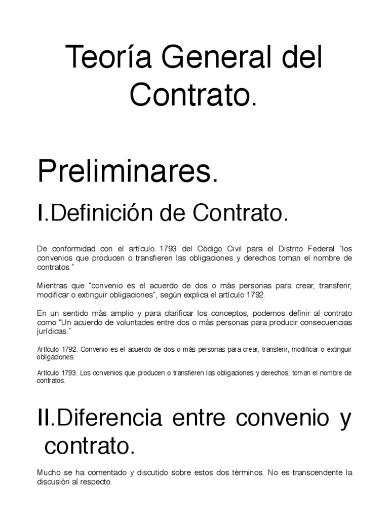 Diferencias y Elementos del Contrato | PDF | Derecho civil (sistema ...