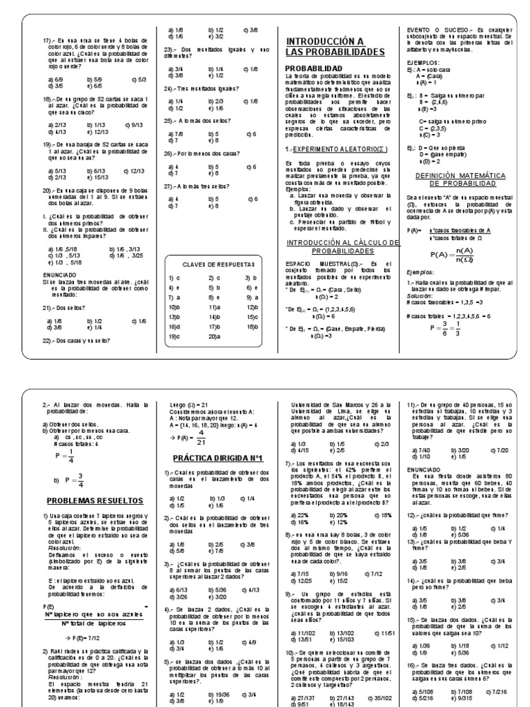 Ctrmat5ºs Ivsr | PDF | Probabilidad | Probabilidades y estadísticas