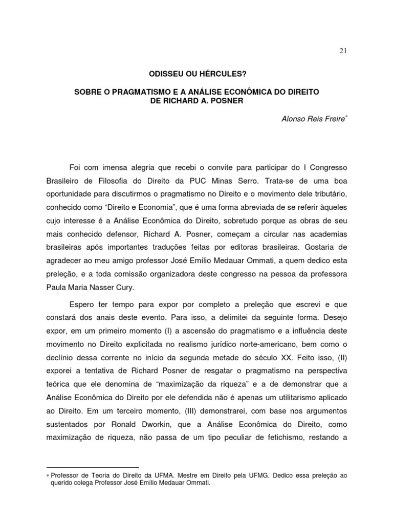 Richard Posner | PDF | Utilitarismo | Economia