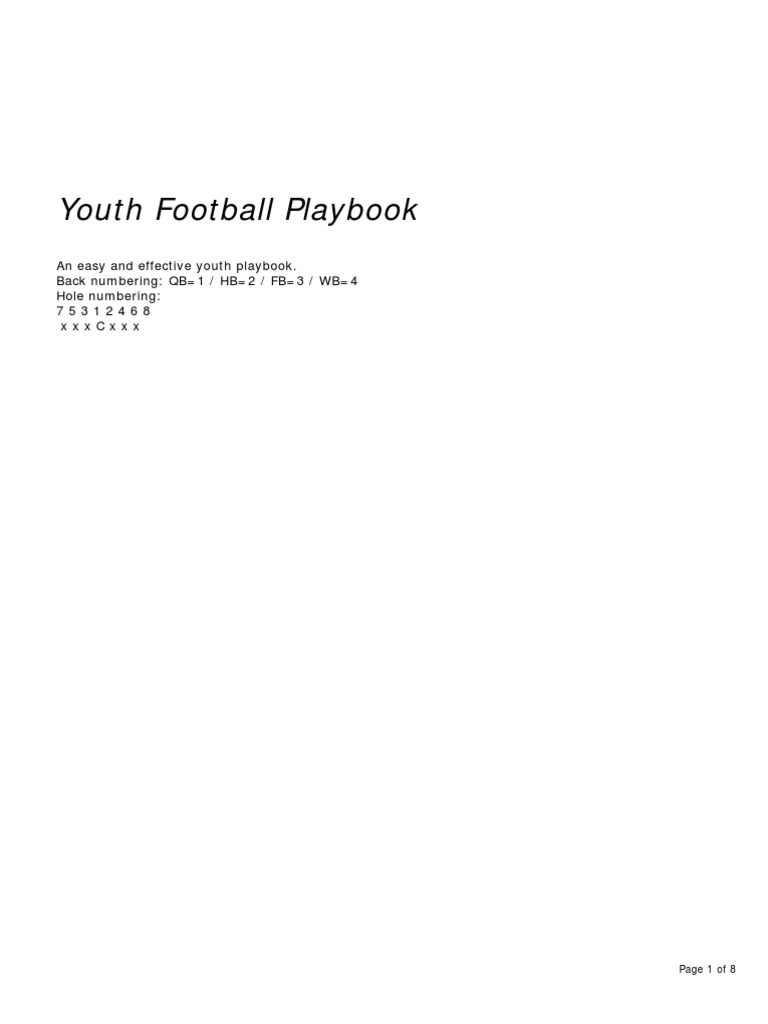 Youth Football Playbook PDF | PDF | Written Communication | Computing ...