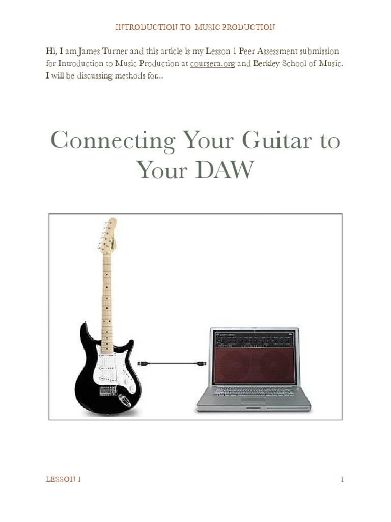 Lesson 1 Intro To Music Production | PDF | Microphone | Sound Recording