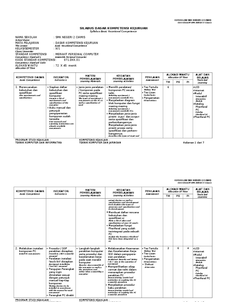 071.Dkk.001 - Merakit Personal Computer | PDF