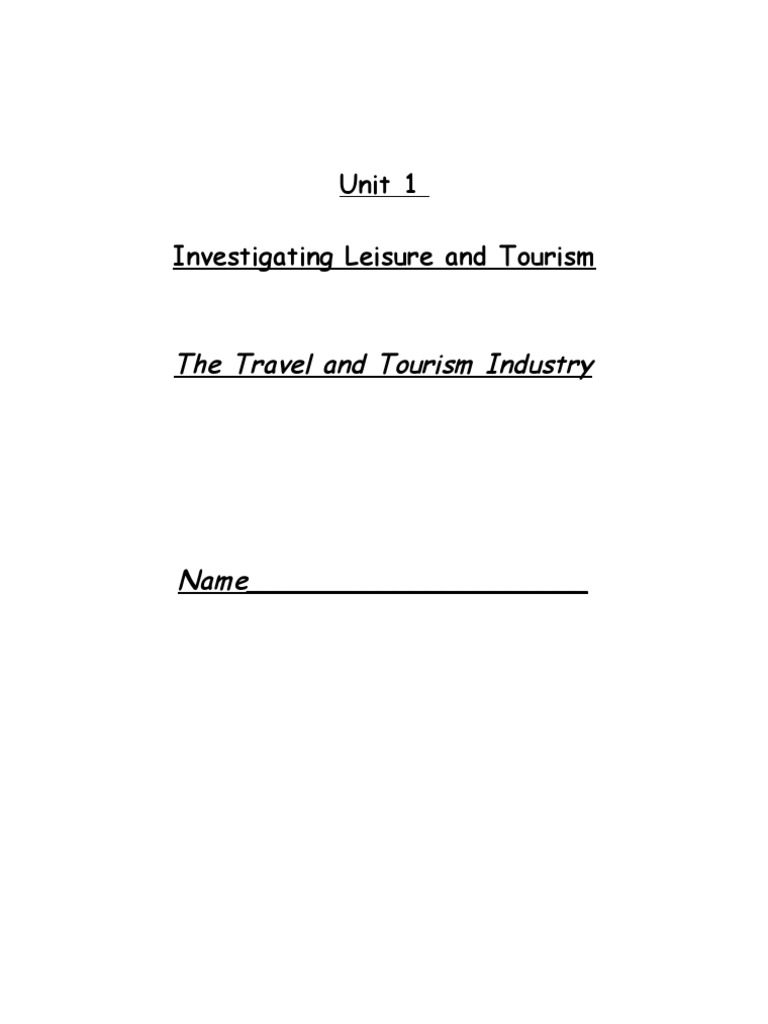 GCSE Leisure and Tourism Overview | PDF | Travel Agency | Ferry