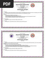 Training Design MDRRMC | PDF | Emergency Management | Disaster Risk ...