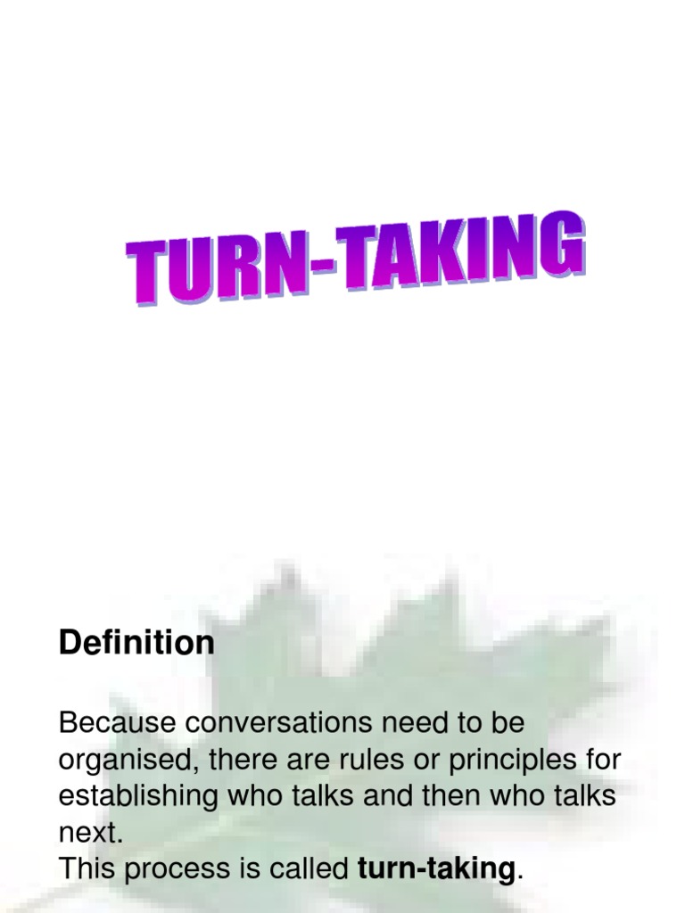 Turn Taking | PDF