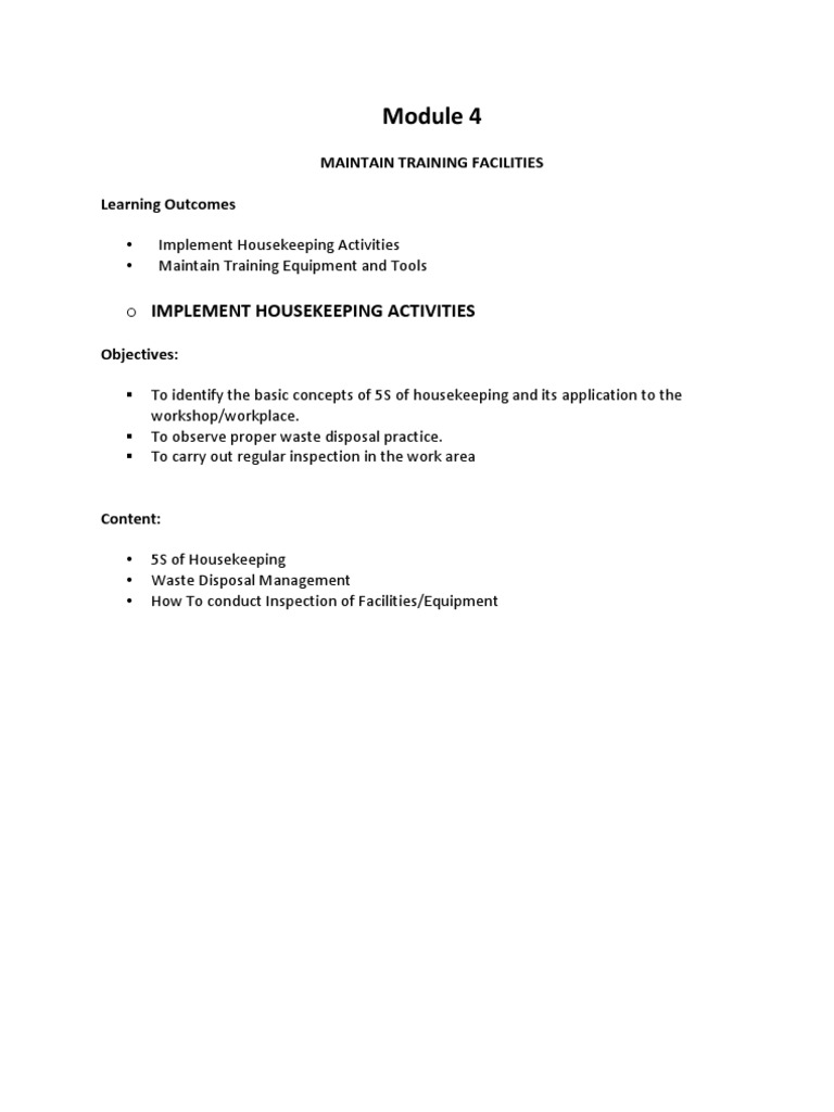 5S Housekeeping and Waste Management Guide | PDF | Housekeeping | Waste ...