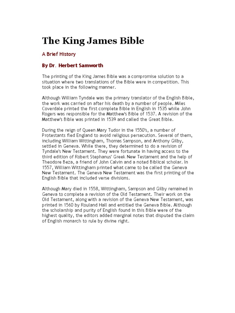The King James Bible | PDF | King James Version | William Tyndale