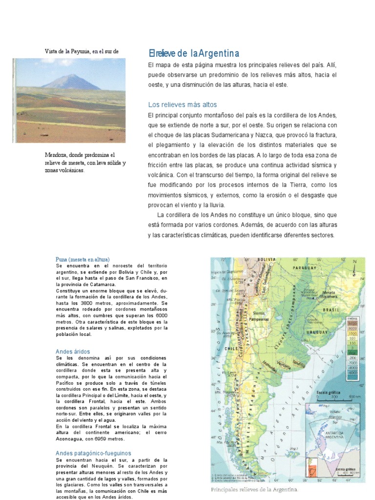 El Relieve de La Argentina | PDF | Andes | Terreno