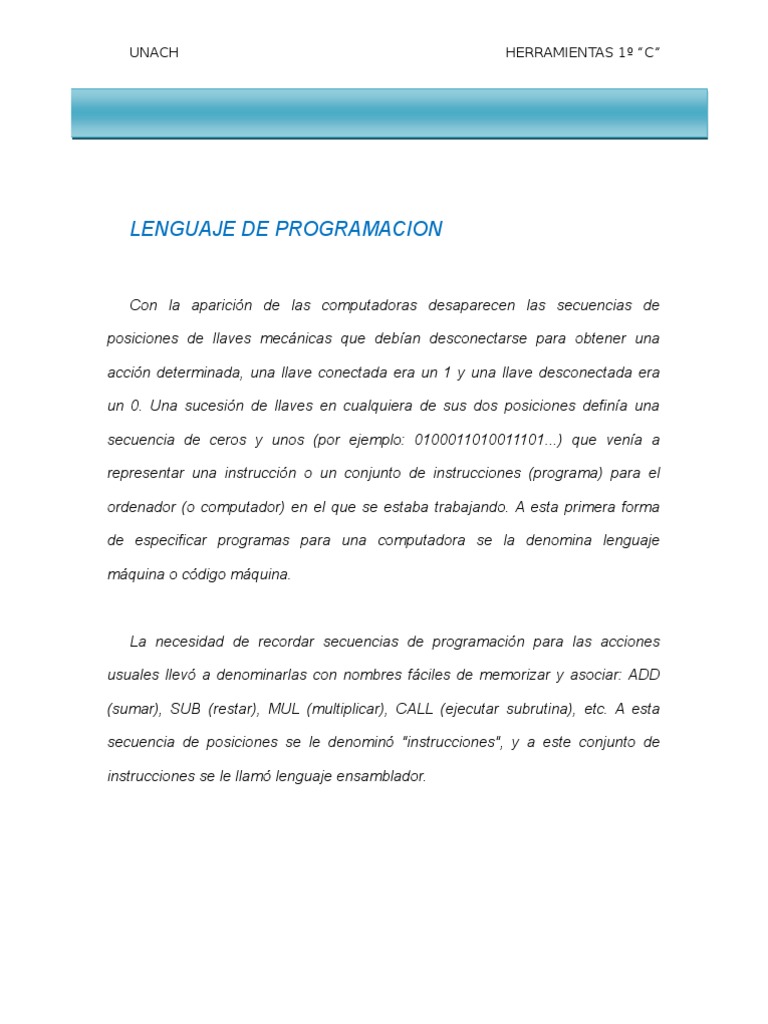 Lenguajes de Programacion | PDF | Lenguaje de programación | Programa de computadora