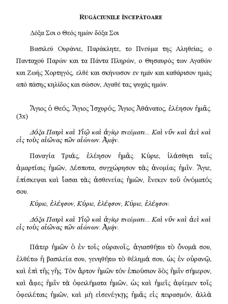 Rugaciunile Incepatoare Si Din Slujba Vecerniei | PDF