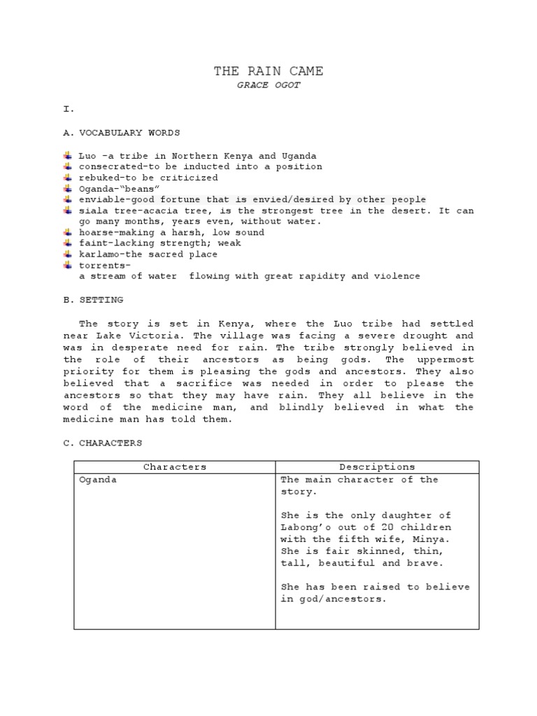 The Rain Came | PDF | Uganda