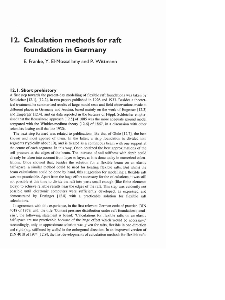 Calculation Methods For Raft Foundations in Germany | PDF | Foreign ...