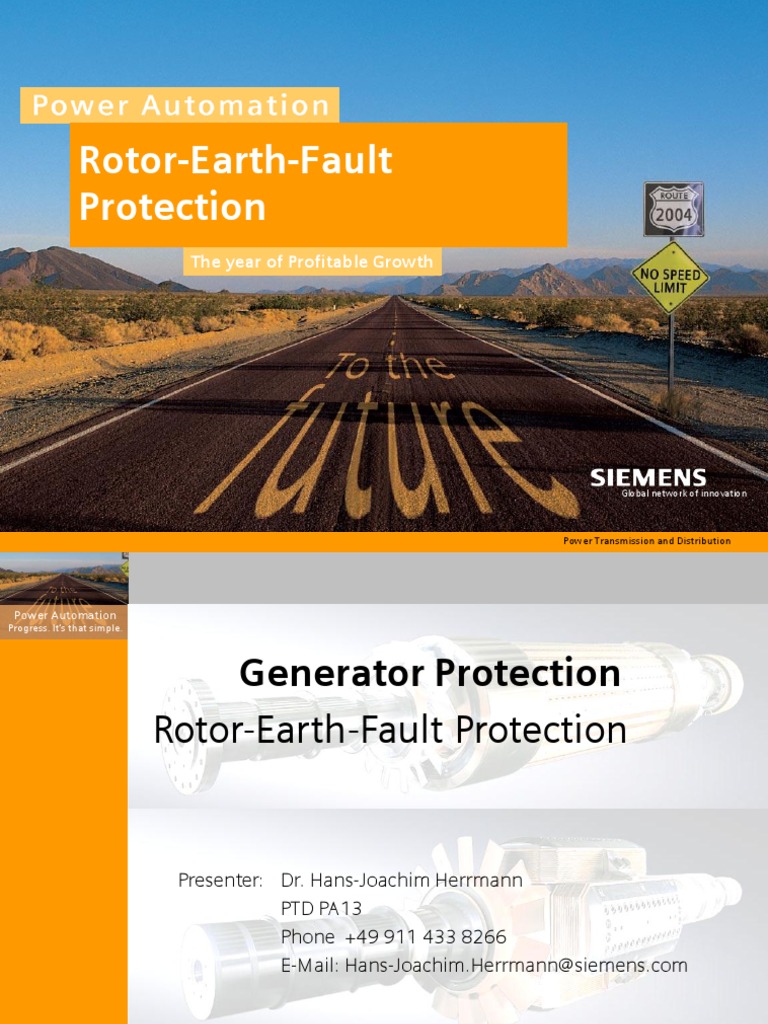 Rotor Earth Fault Protection Guide | PDF | Electric Power Transmission ...