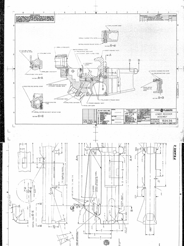 A7623 M16A1-Colt Forging and Machining Drawings