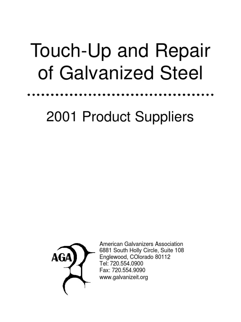 Touch Up and Repair of Galvanized Steel | PDF | Galvanization ...