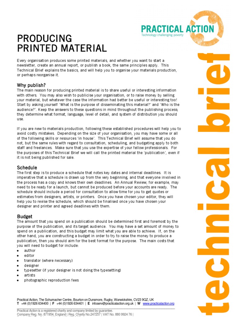Producing Printed Material | PDF | Editing | Publishing