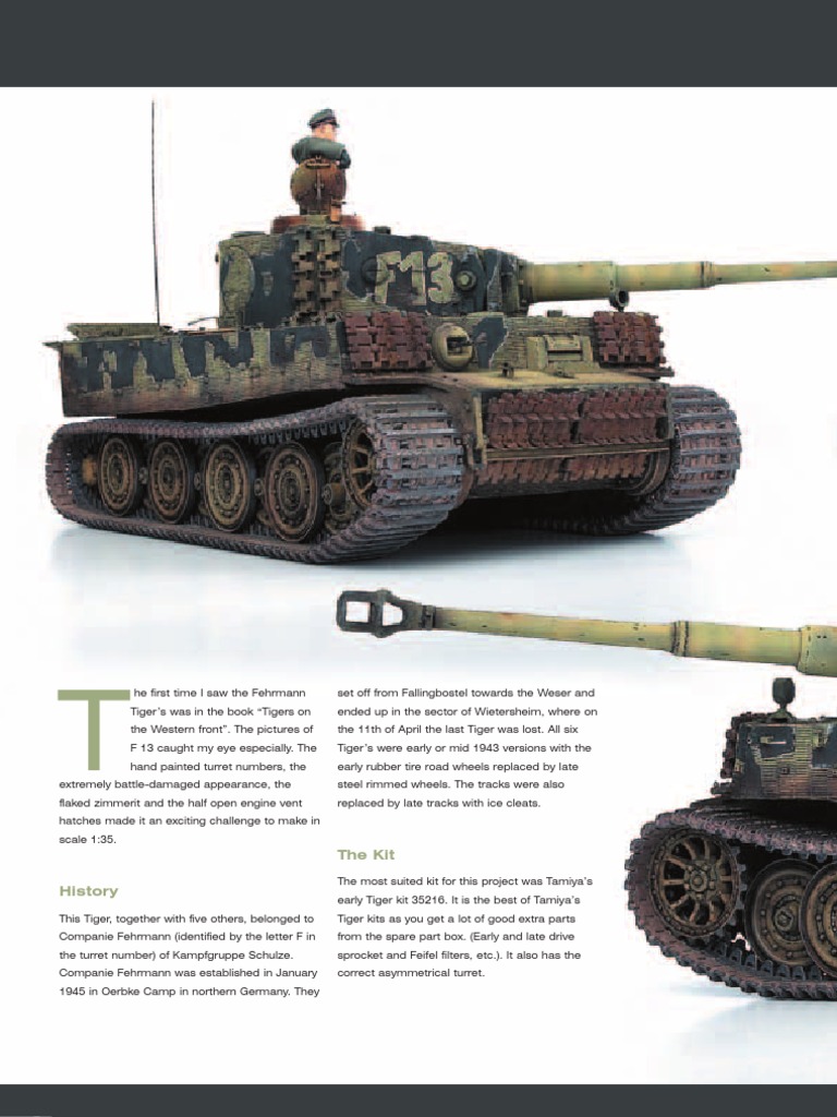 AFV Modeller - Issue 18 - 2 - Tiger F13 | PDF | Paint | Gun Turret