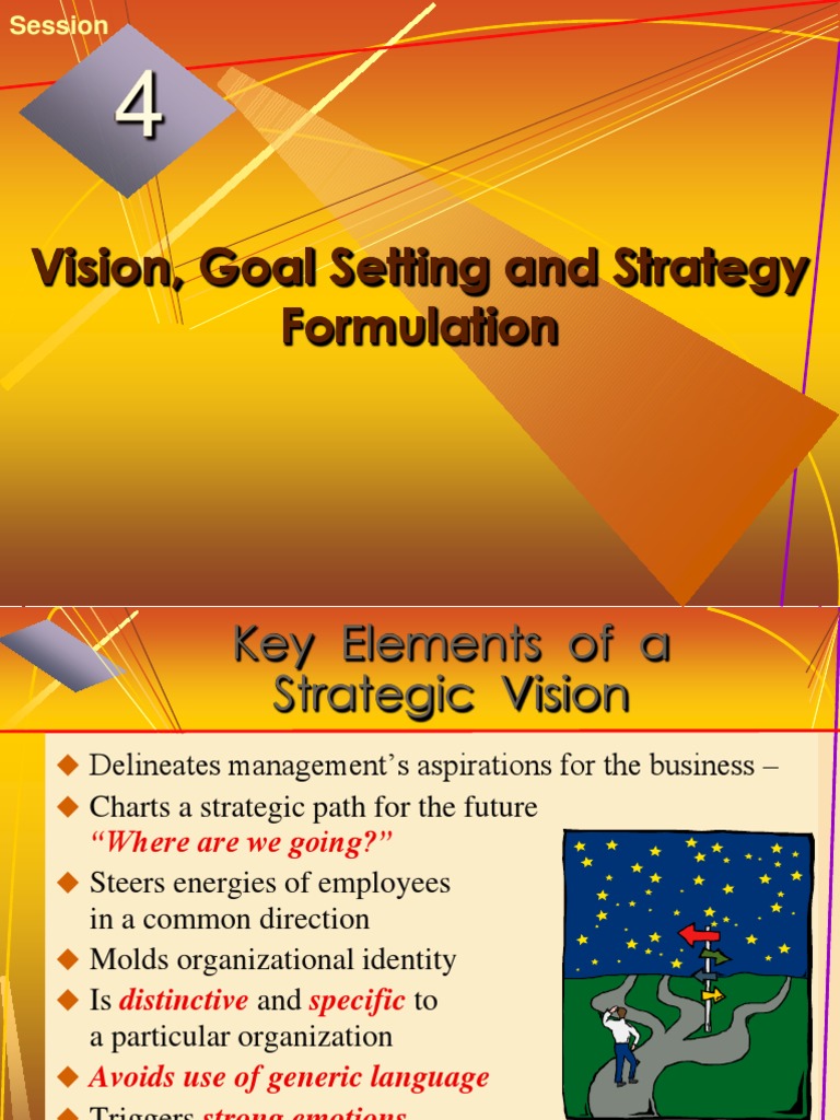 Vision, Goal Setting and Strategy Formulation | PDF | Strategic ...